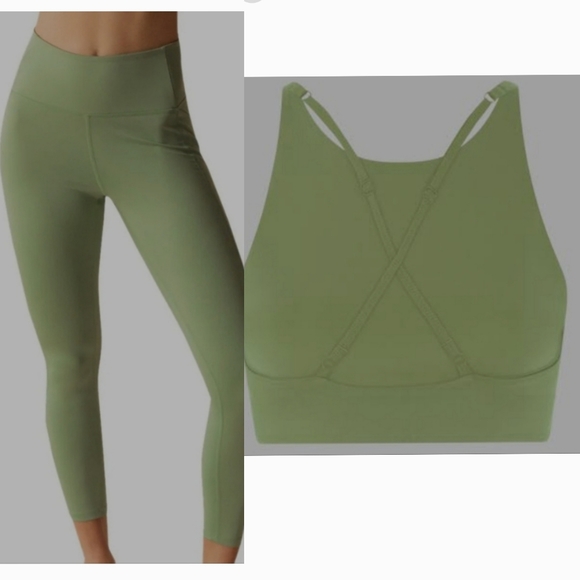 girlfriend collective | Pants & Jumpsuits | 2 Piece Set Gf Lime Green ...